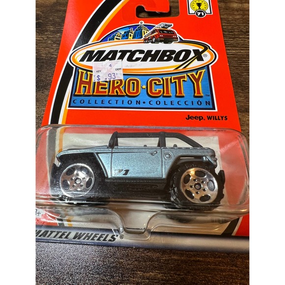 MATCHBOX | Other | Matchbox 202 Hero City 7 Jeep Willys Logo Light Blue ...